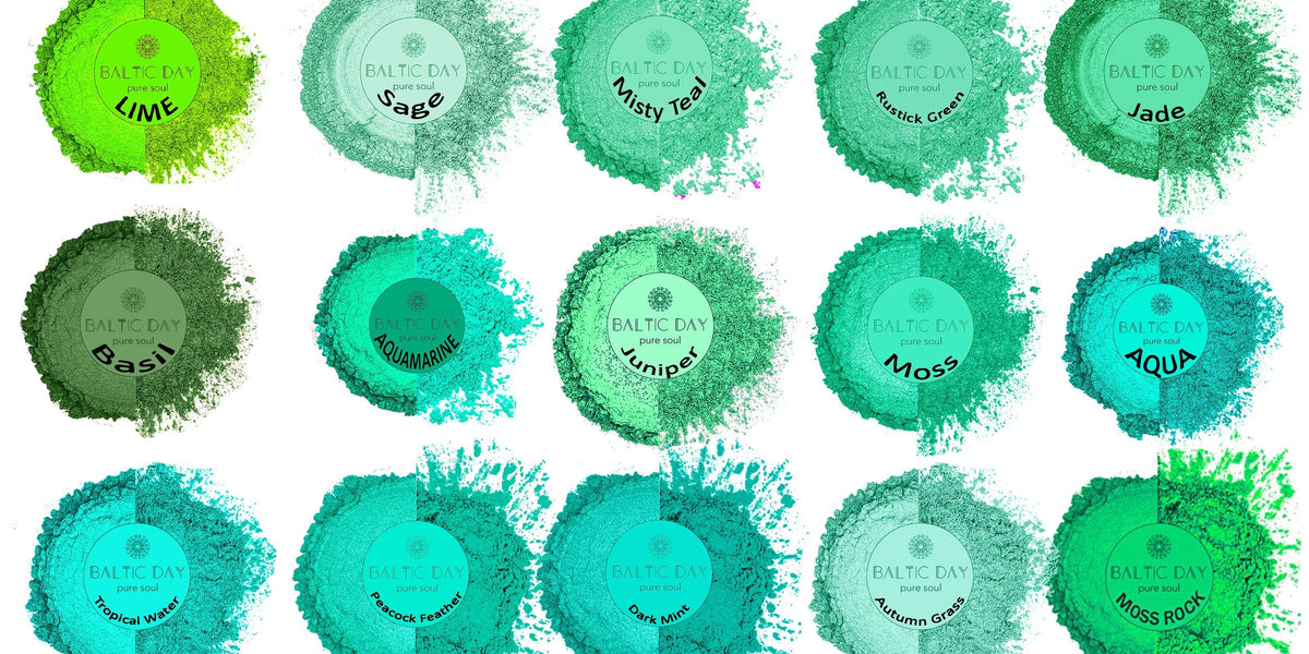 Green Mica Powder Color Pigments for Epoxy Resin — BALTIC DAY