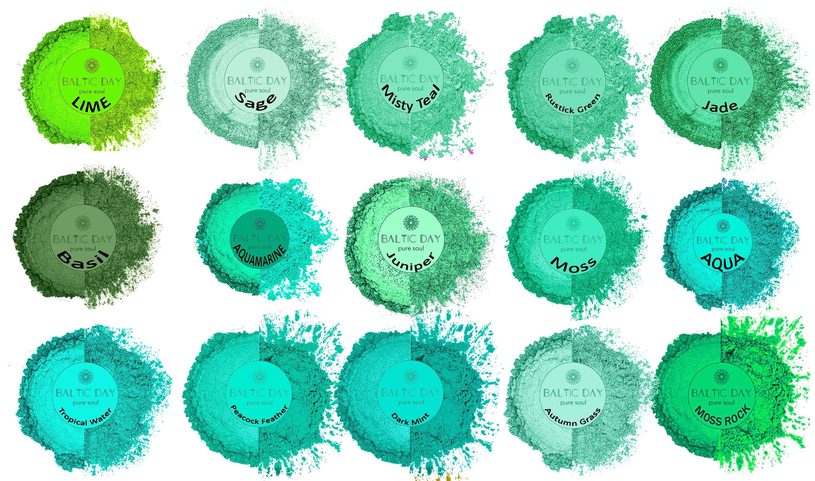 Green Mica Powder Color Pigments for Epoxy Resin — BALTIC DAY