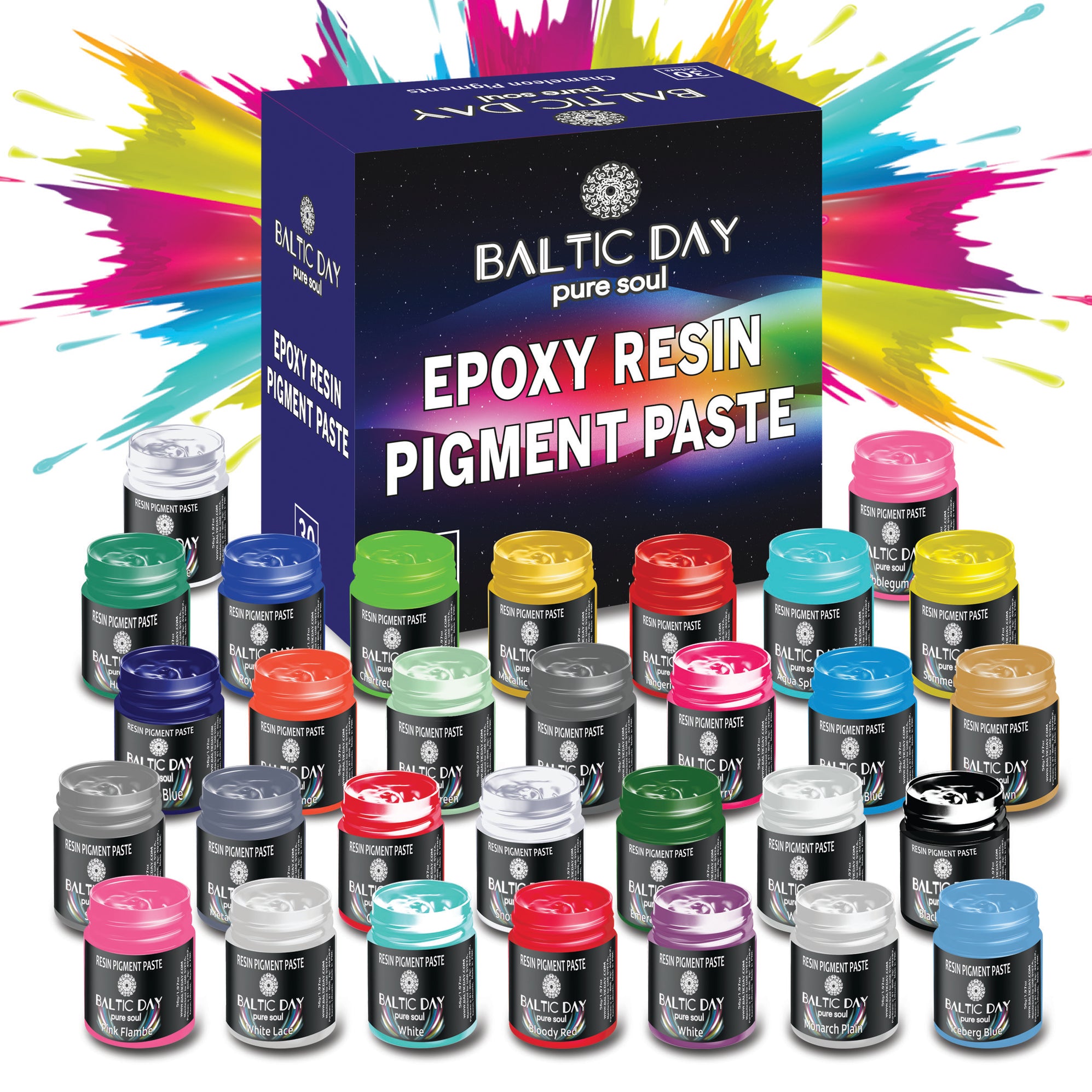 Epoxy Pigment Paste Set - 30 Colors (10g/0.36oz) Kit — BALTIC DAY